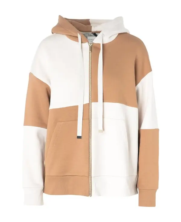 Max Mara Checked Zip-up Hoodie - Brown