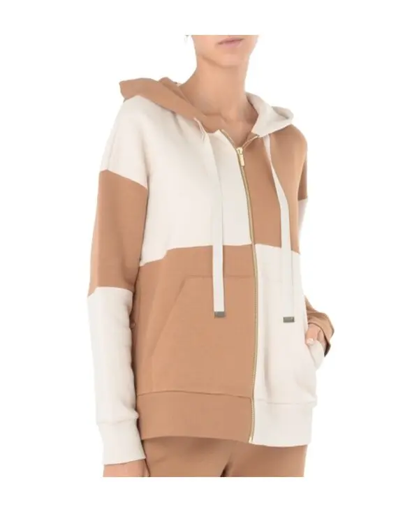Max Mara Checked Zip-up Hoodie