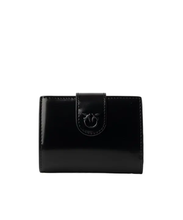 Pinko Love Birds Plaque Wallet - Black