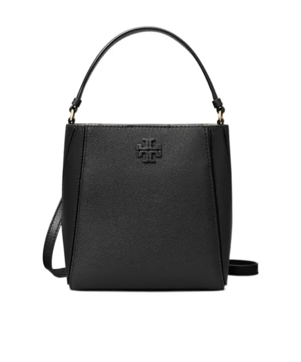 Tory Burch Small Mcgraw Logo Plaque Bucket Bag