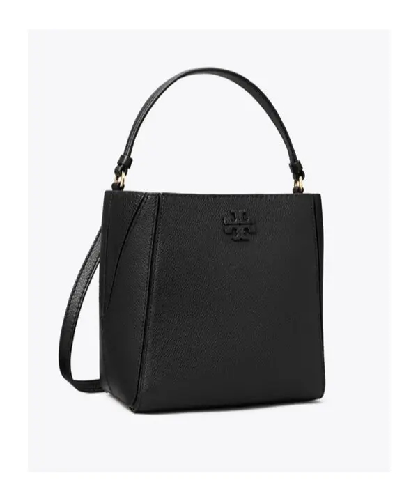 Tory Burch Small Mcgraw Logo Plaque Bucket Bag