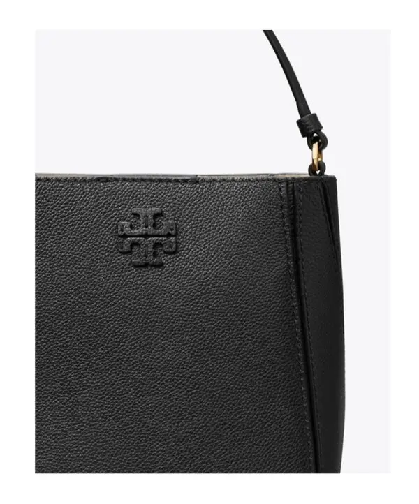 Tory Burch Small Mcgraw Logo Plaque Bucket Bag