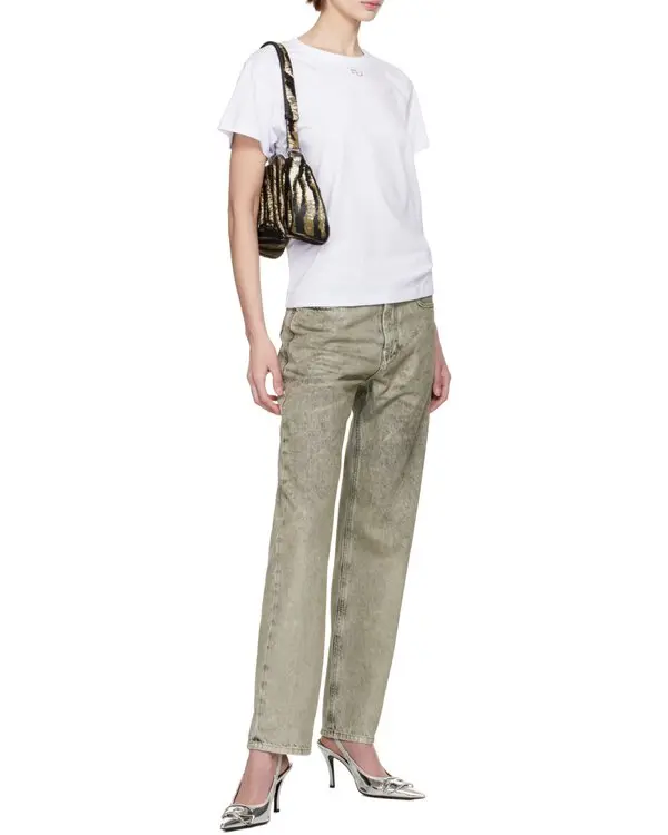 DIESEL® T-marey Crewneck T-shirt With Rib Trim