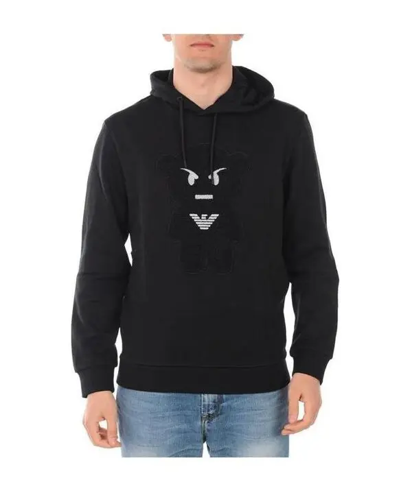 Emporio Armani Teddy Bear Graphic Hoodie - Black
