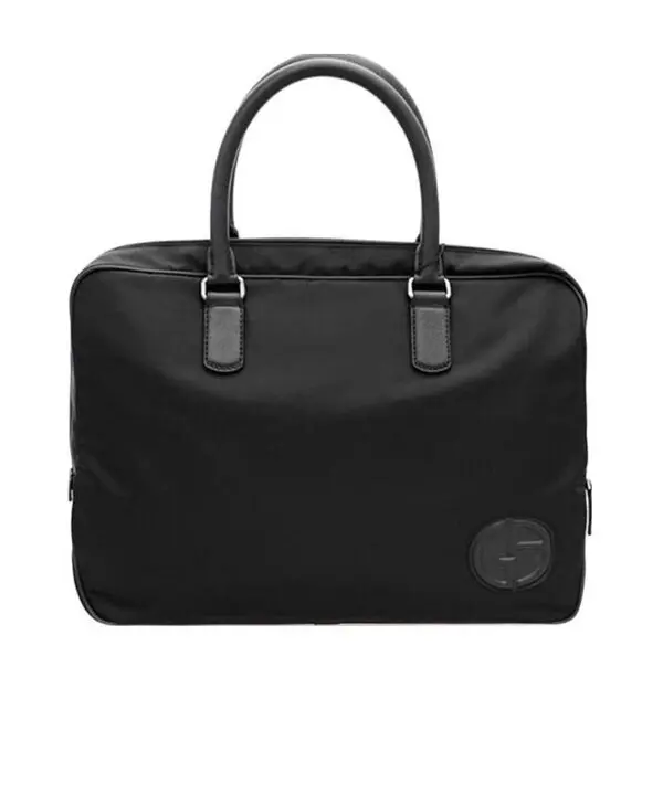 Giorgio Armani Logo Handbag - Black