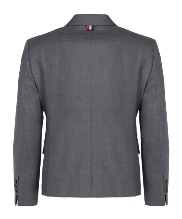 Thom Browne Single-breasted Trapezoidal Lapel Blazer - Grey