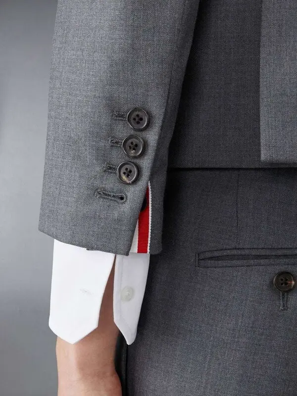 Thom Browne Single-breasted Trapezoidal Lapel Blazer - Grey