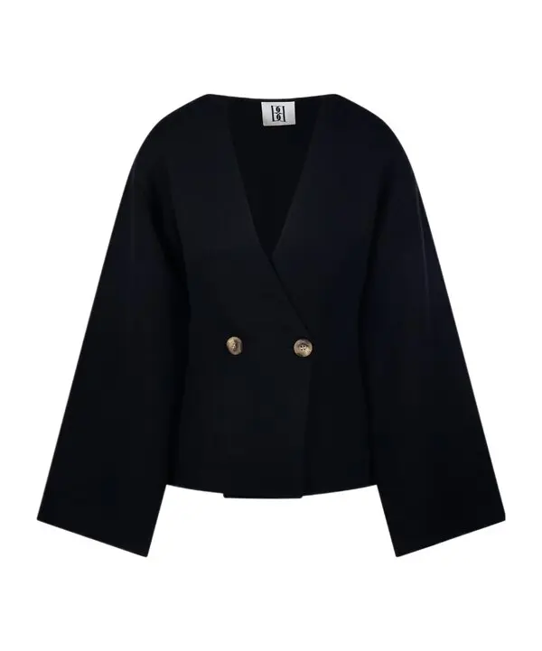 BY MALENE BIRGER Double-breasted Knitted Cardigan - Black