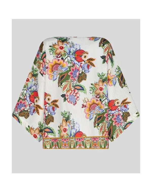 Etro Floral Printed Top With Rope Detailing