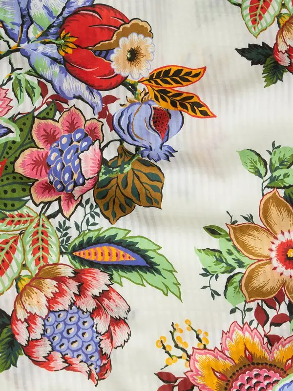 Etro Floral Printed Top With Rope Detailing