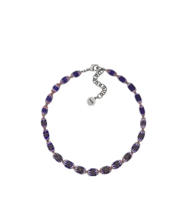 Dior Beaded Necklace - Gray