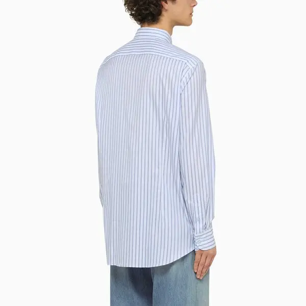 Etro Pegaso Embroidered Striped Shirt