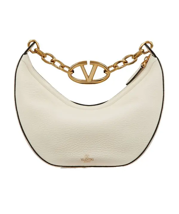Valentino Garavani Vlogo Moon Small Hobo Bag - Ivory