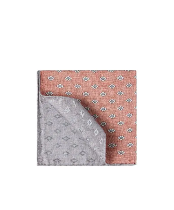Brunello Cucinelli Diamond Patterned Pocket Square Scarf - Apricot