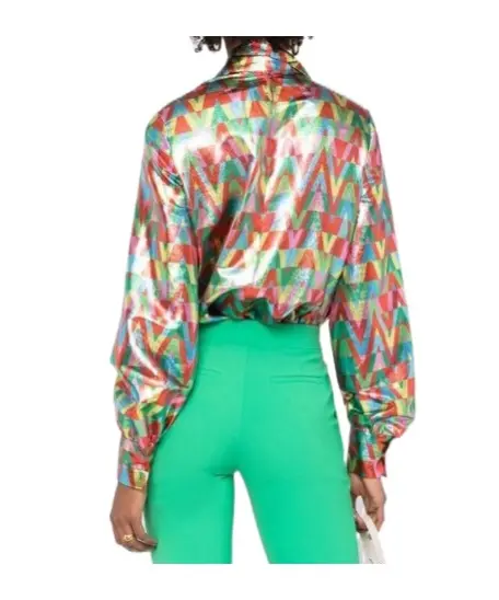 Valentino Garavani Printed Bow Neck Blouse
