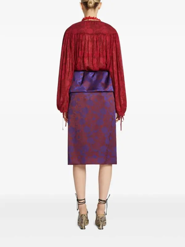 Dries Van Noten Round Neck Long Sleeve Top