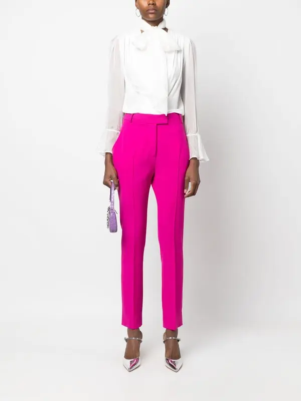 Pinko Long-sleeve V-neck Bodysuit With Ruffled Cuffs