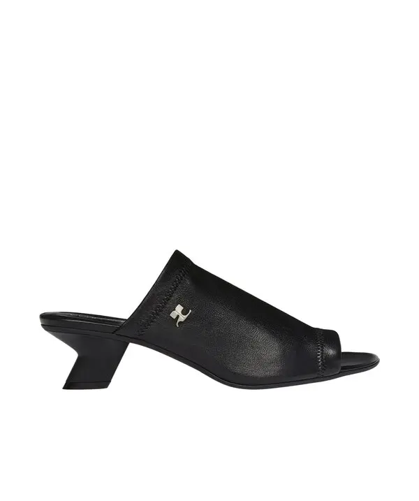 COURREGES Wet Stretch Mules - Black