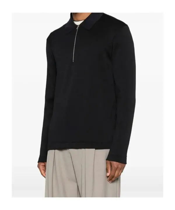 JIL SANDER Half-zip Polo Shirt - Black