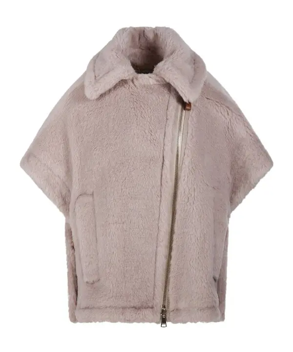Max Mara Short Sleeved Zip-up Coat - Nude