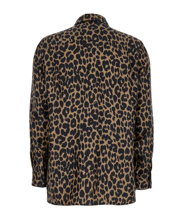 Max Mara Leopard Print Long-sleeve Button-up Shirt