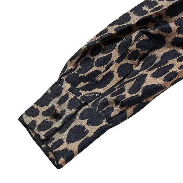 Max Mara Leopard Print Long-sleeve Button-up Shirt