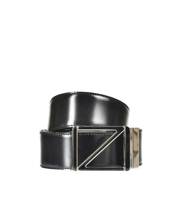 Zegna Logo Belt - Black