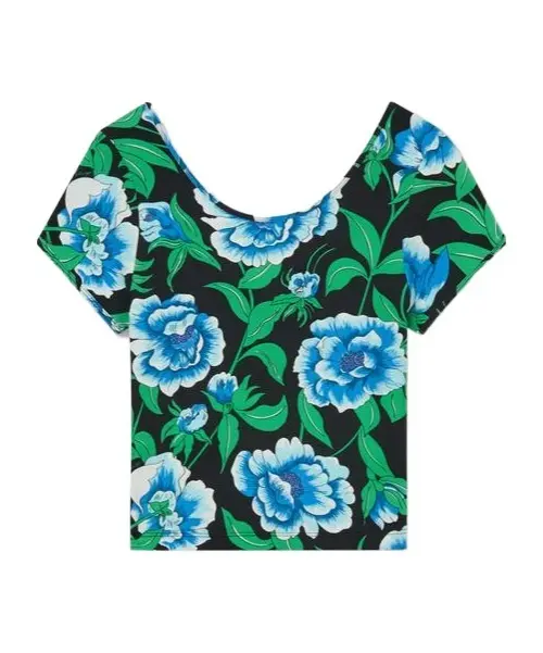 Kenzo Floral Print Short Sleeve Top