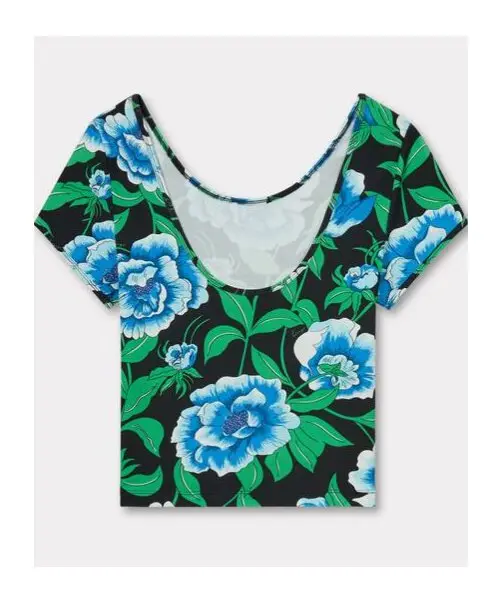 Kenzo Floral Print Short Sleeve Top