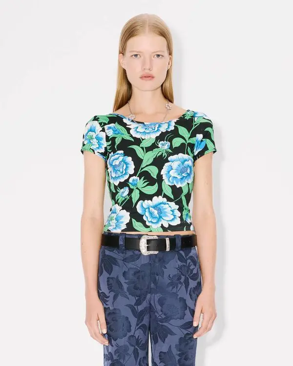 Kenzo Floral Print Short Sleeve Top