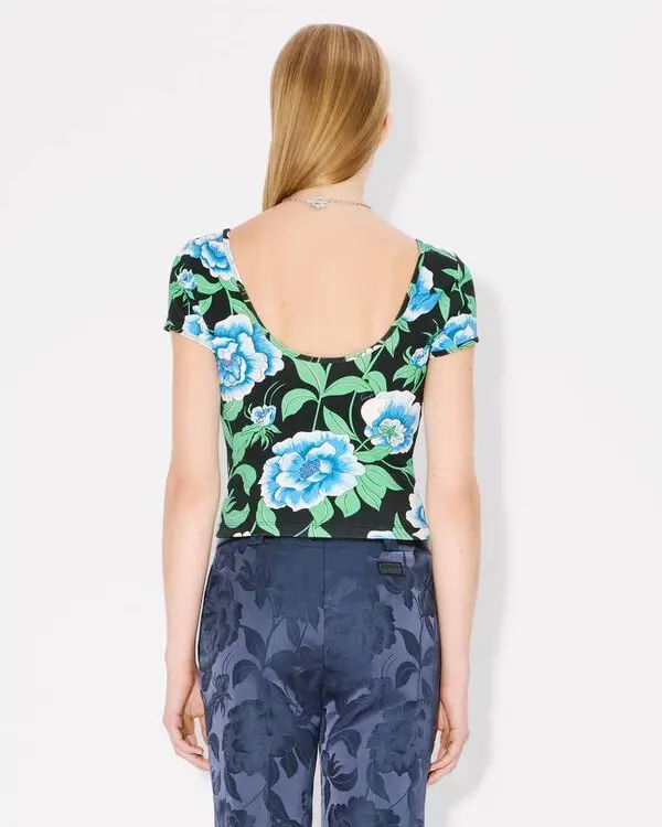 Kenzo Floral Print Short Sleeve Top