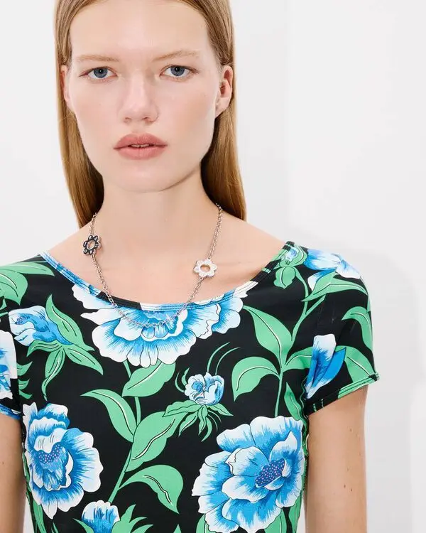 Kenzo Floral Print Short Sleeve Top