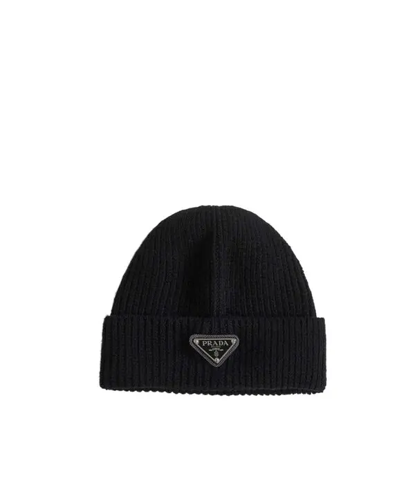 Prada Wool And Cashmere Beanie - Black