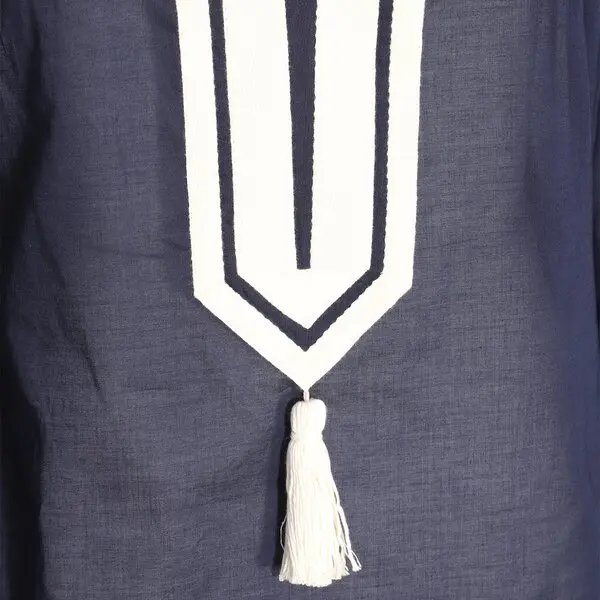 Tory Burch V-neck Tunic With Tassel Detail - Black