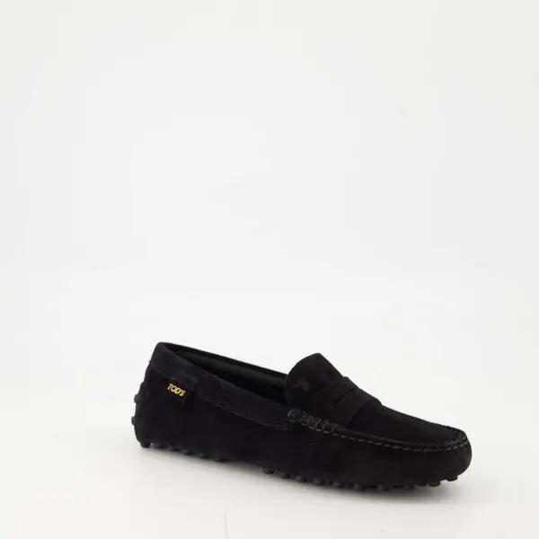 TOD'S Gommino Suede Loafers - Black