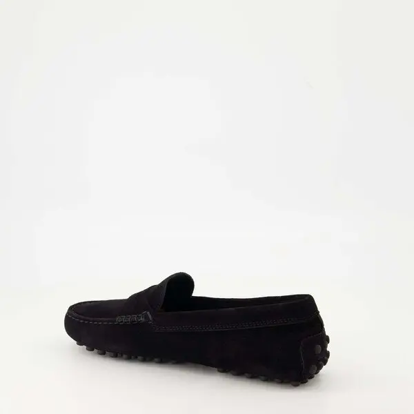 TOD'S Gommino Suede Loafers - Black