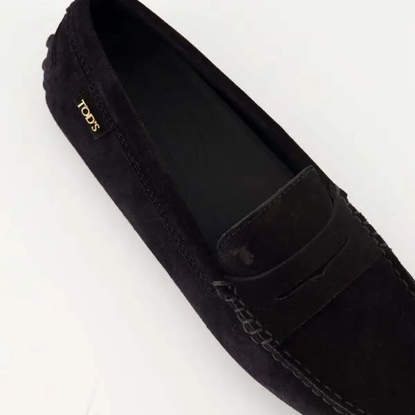 TOD'S Gommino Suede Loafers - Black
