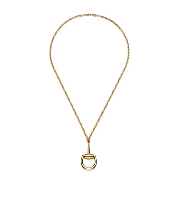 Gucci Horsebit 18k Gold Long Chain Necklace - Yellow