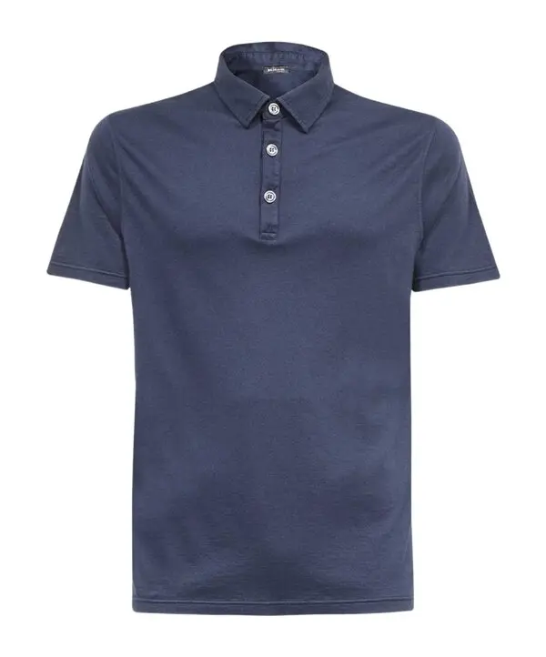 Kiton Short-sleeved Polo Shirt - Blue