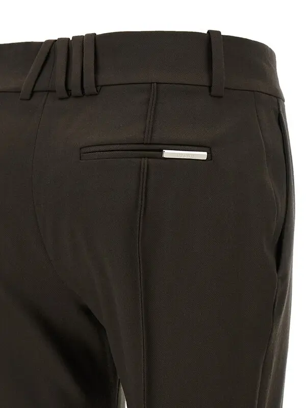 Attico Belt Loops Flared Trousers
