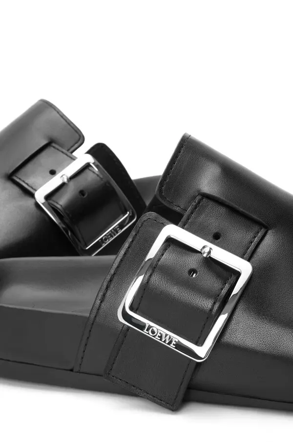 Loewe Leather Buckle Mules