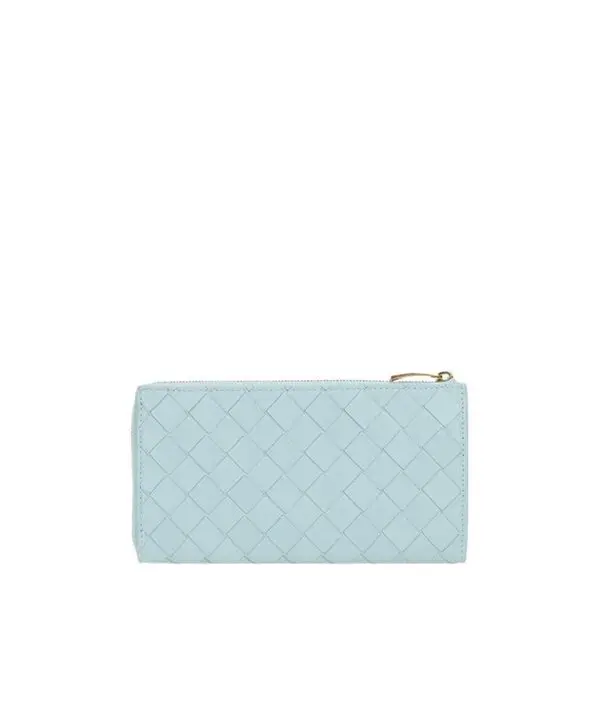 Bottega Veneta Zipper Opening And Closing Wallet - Blue