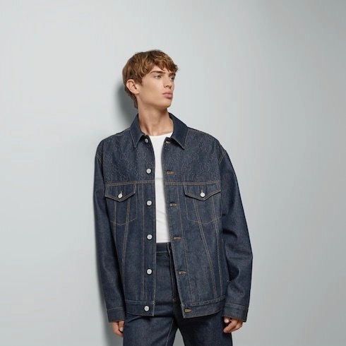 Gucci Collared Button-up Denim Jacket
