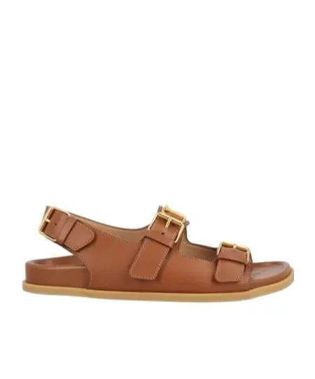 Valentino Garavani Double Buckle-strap Open-toe Sandals - Brown