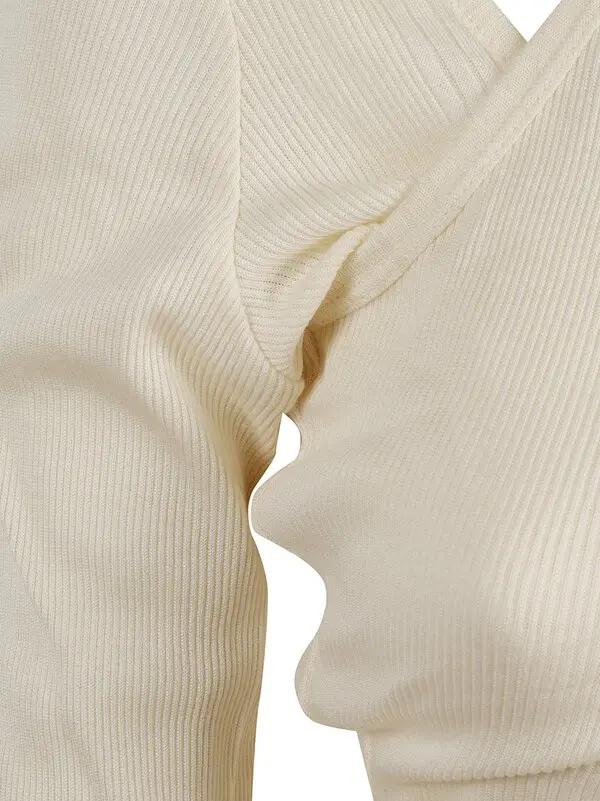 JEAN PAUL GAULTIER Ribbed Twisted Halter Top