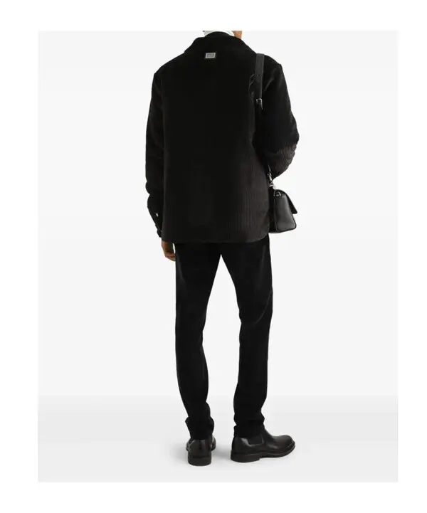 Dolce & Gabbana Logo Plaque Corduroy Trousers