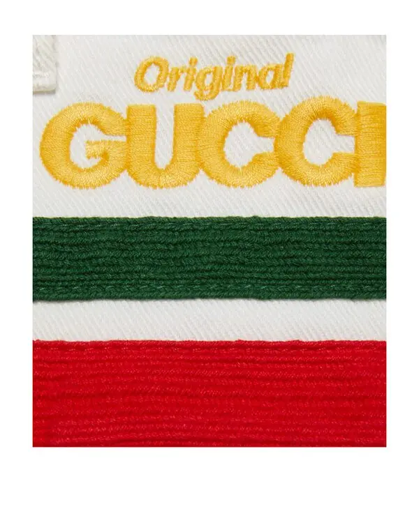 Gucci Original Tapered Jeans With Embroidered Logo And Stripe Details