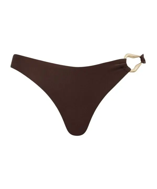 Zimmermann Ascension Trim Pant Bikini Bottom - Chocolate-colored