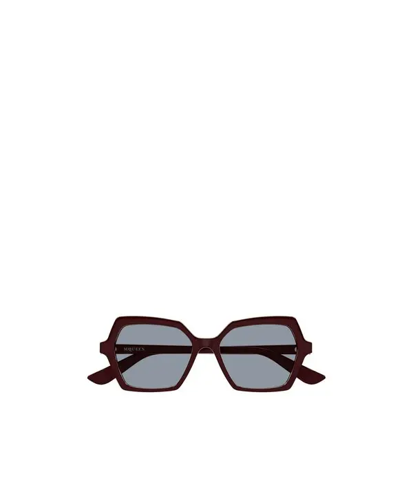Alexander McQueen Geometric Frame Sunglasses - Red