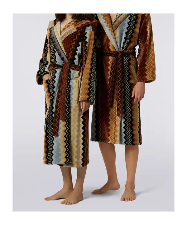 Missoni Giacomo Hooded Bathrobe - Black